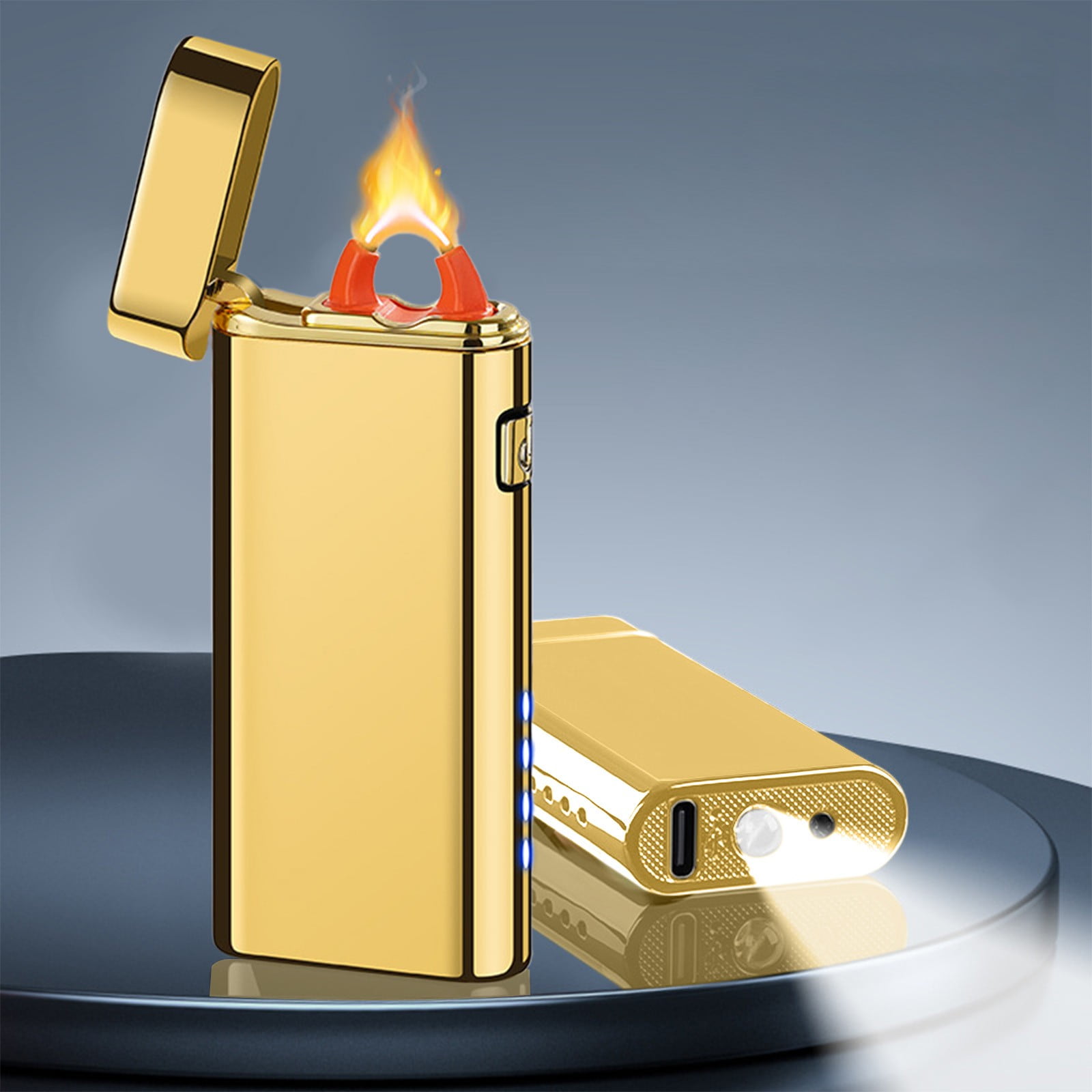 HOZVOMI Mech Style Windproof LED Lighter, USB Rechargeable, High-Power ...