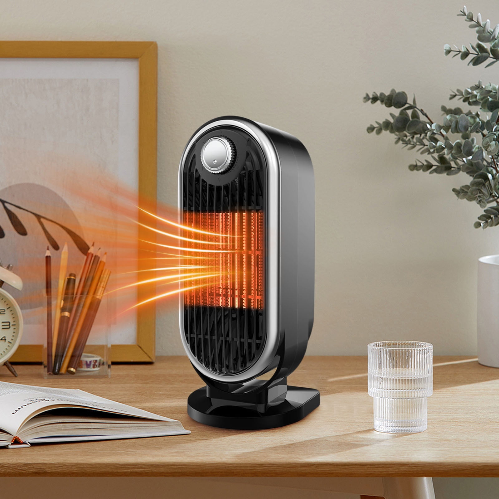 HOZVOMI Portable Electric Heater, 1200W Fast Heating Desktop Heater for ...