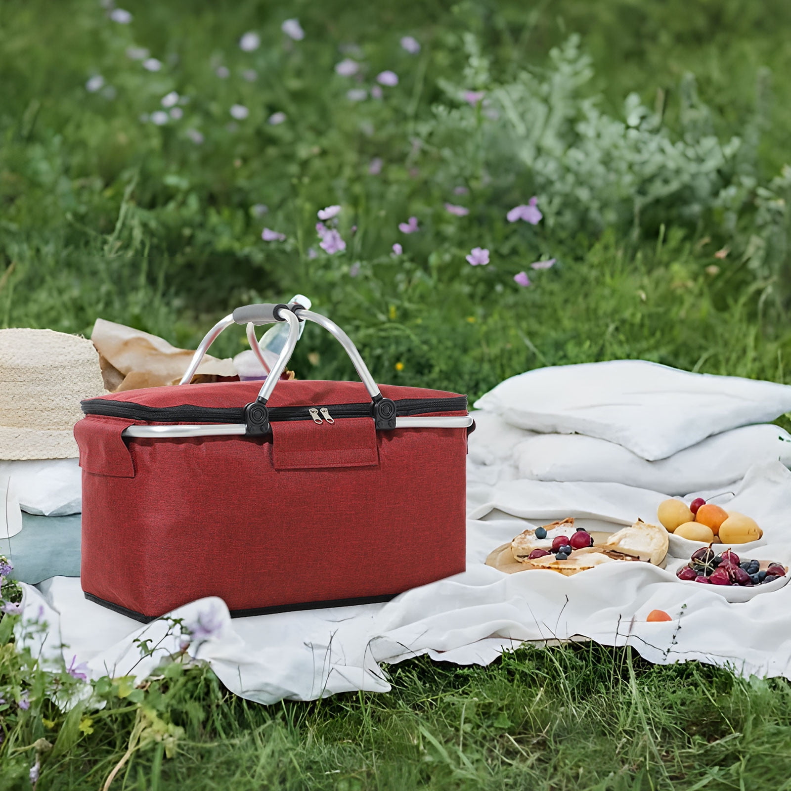 HOZVOMI Portable Folding Cooler Box Picnic Bag - Heat Preservation Food ...