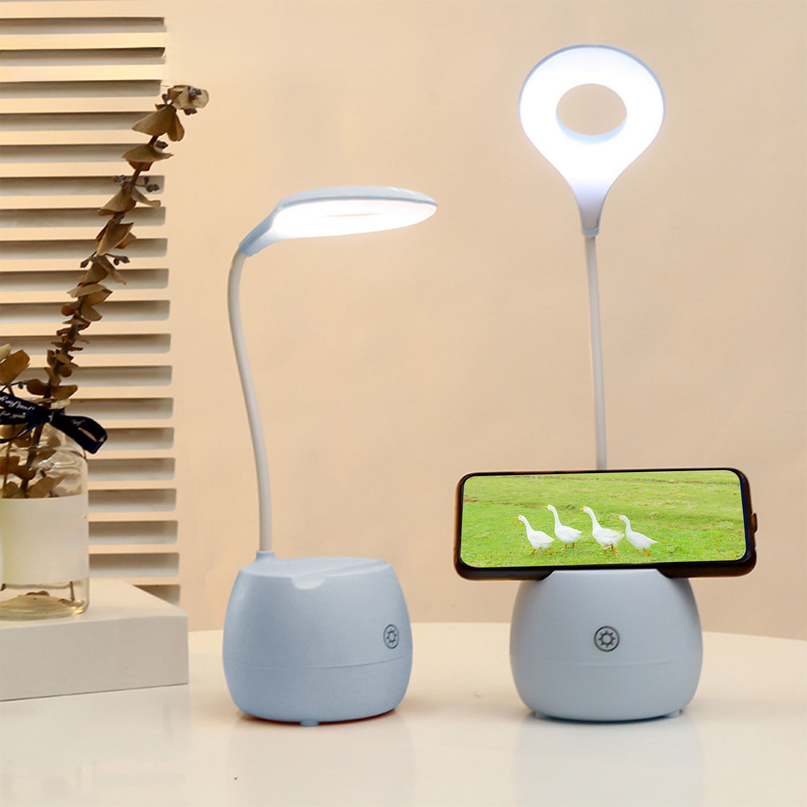 HOZVOMI Rechargeable Eye Protection Desk Lamp with USB - Adjustable ...