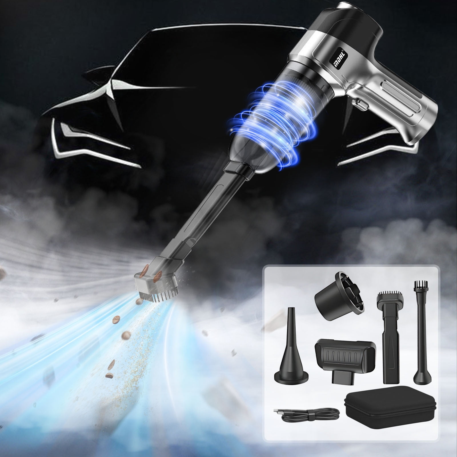 HOZVOMI Super Powerful Car Vacuum Cleaner - Wireless Handheld, 120W ...