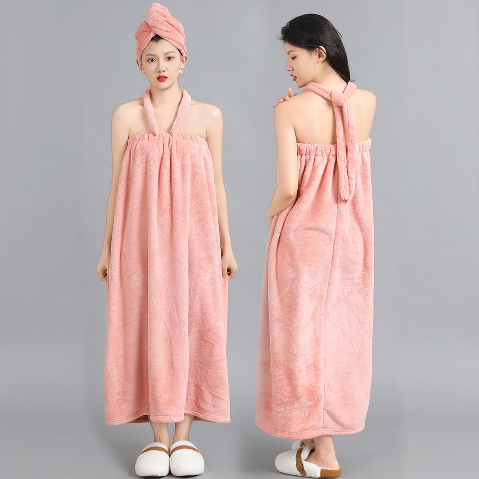 HOZVOMI Towels - Women's Spa Towel Wrap, Soft Lightweight Bathrobe ...