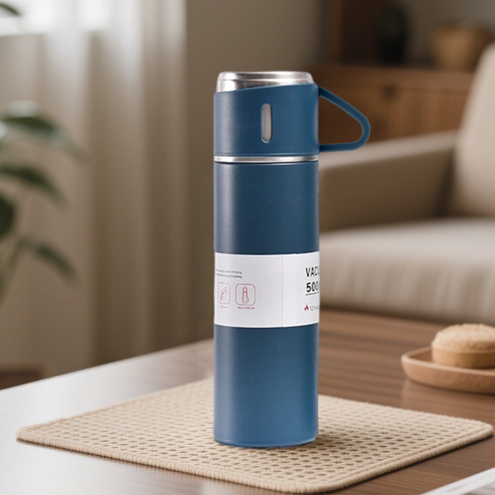 HOZVOMI Vacuum Insulated Cup Set, Spill Proof Stainless Steel Thermos ...