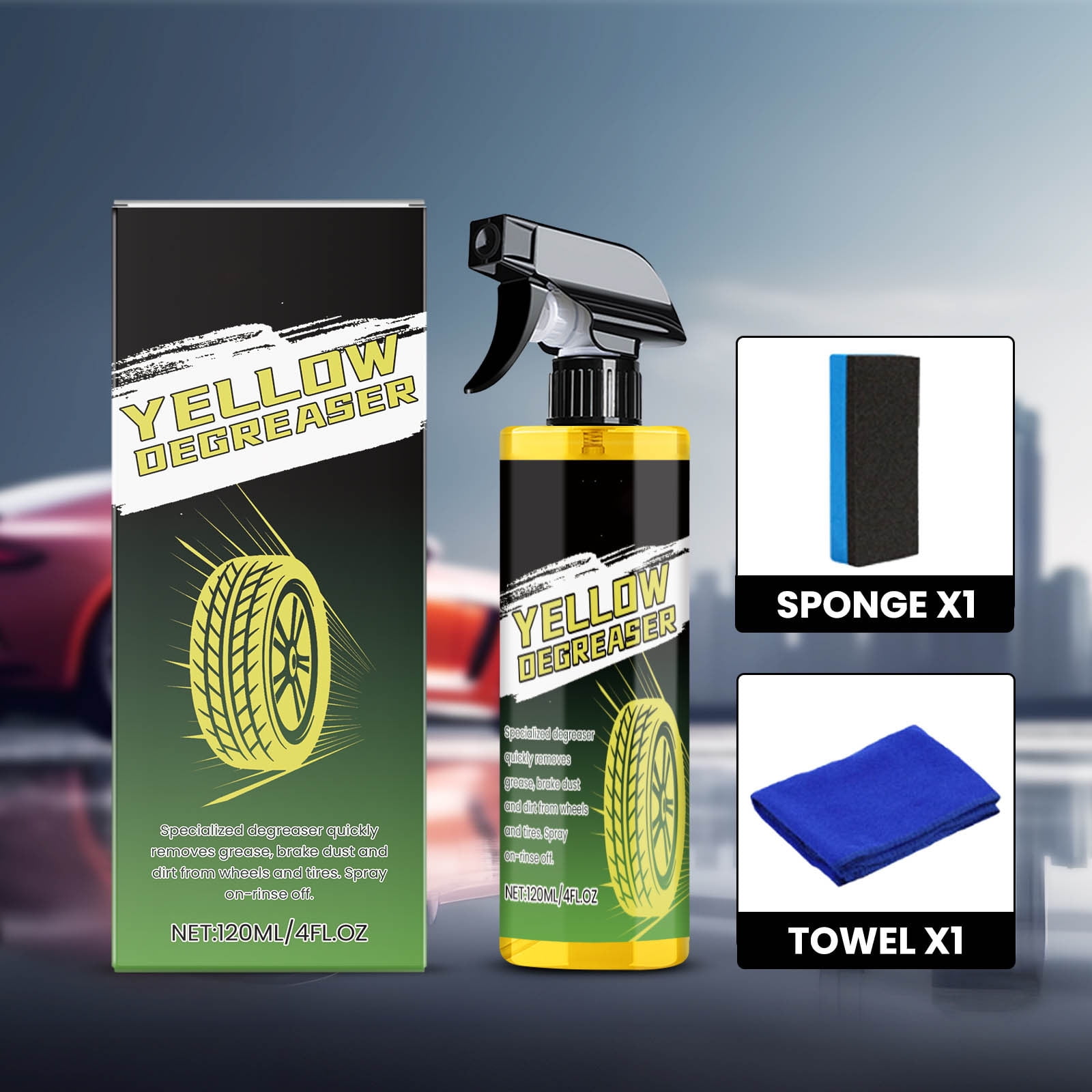 HOZVOMI Wheel Cleaner Car Wheel Yellowing Cleaning Stain Repair | Rust ...