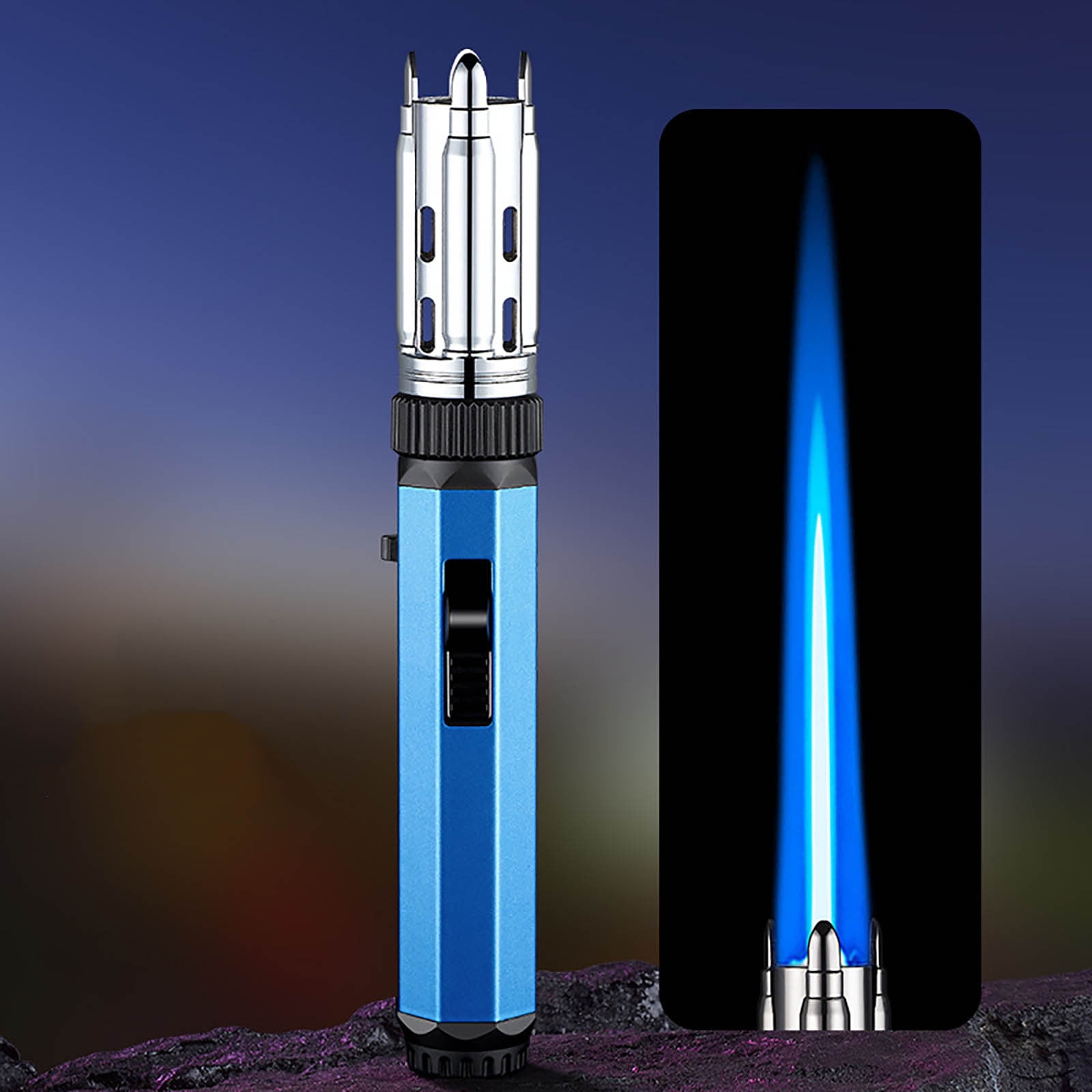 HOZVOMI Windproof Metal Gas Lighter, High Temperature Spitfire Torch ...