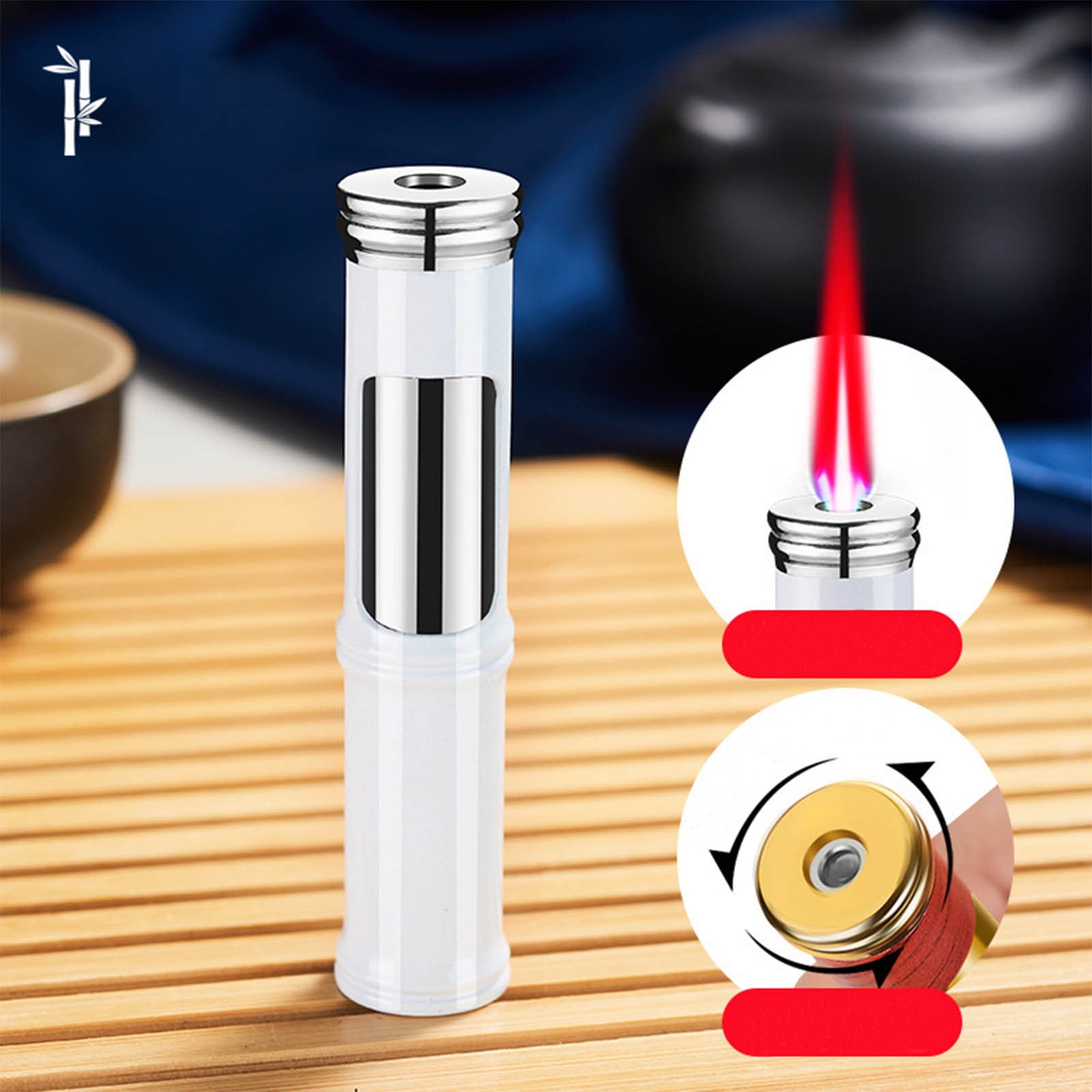 HOZVOMI Windproof Torch Lighter - Adjustable Red Flame, Refillable ...