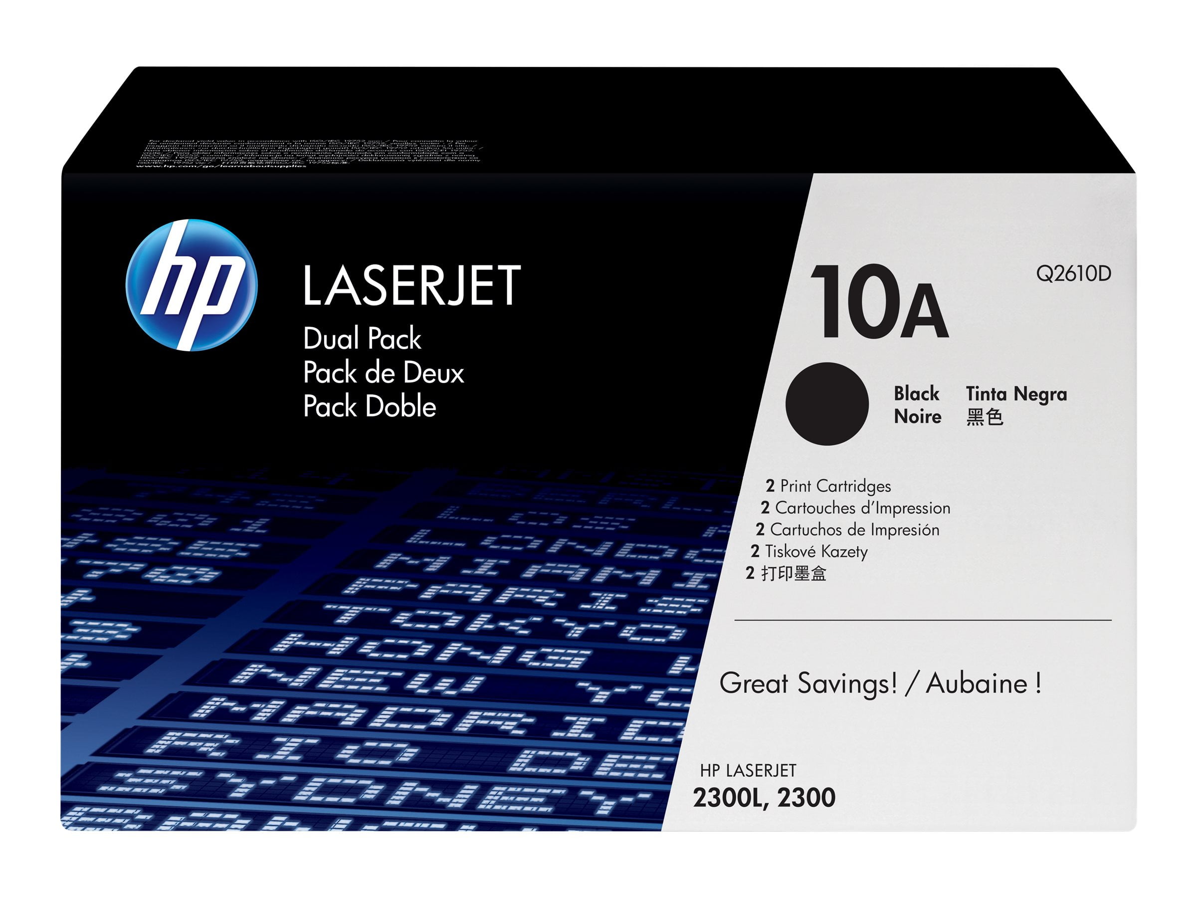 HP 10A - 2-pack - black - original - LaserJet - toner cartridge (Q2610D ...