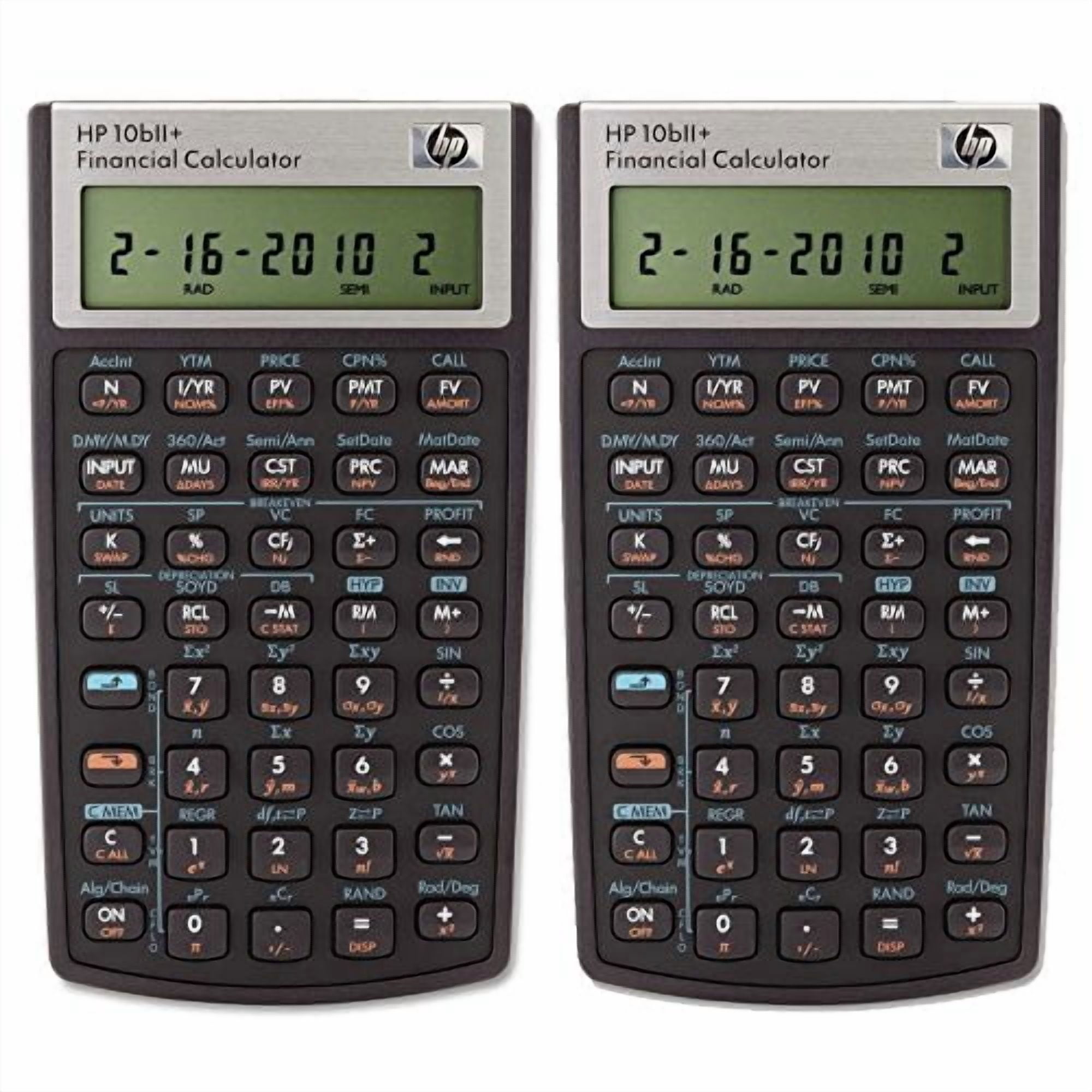 HP 10bII+ Financial Calculator (NW239AA) Pack of 2 - Walmart.com