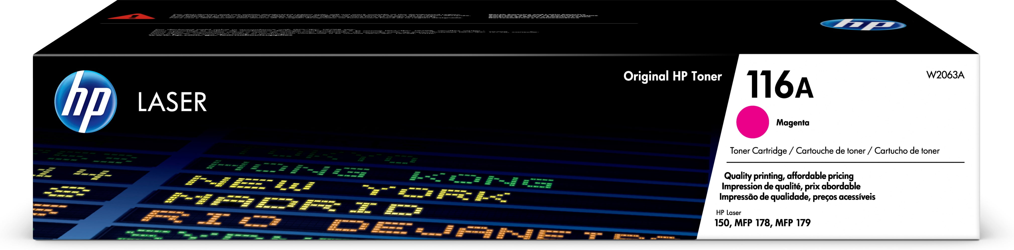 HP 116A Magenta Original Laser Toner Cartridge, ~700 pages, W2063A ...