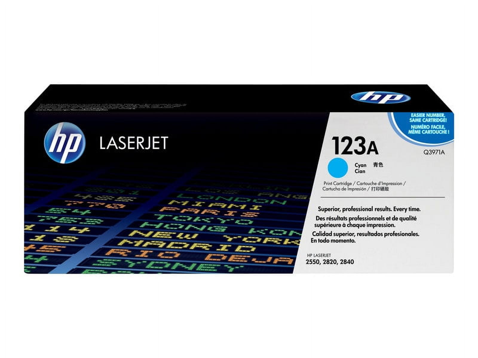 HP 123A (Q3971A) Cyan Original LaserJet Toner Cartridge - Walmart.com