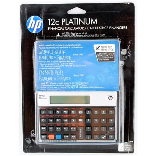 HP 12C Platinum - Financial Calculator - Battery - Silver, Carbonite ...