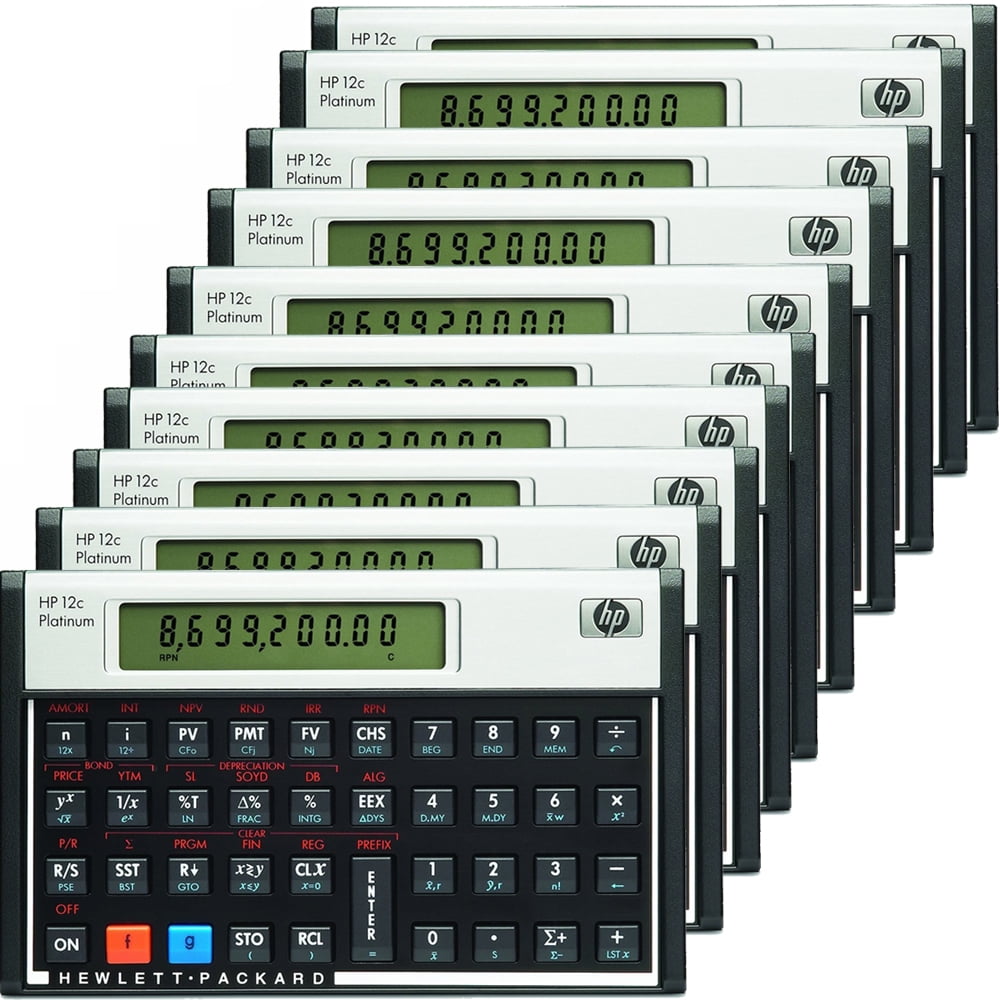 HP 12C Platinum Financial Calculator HEWF2231AA - 10 Count - Walmart.com
