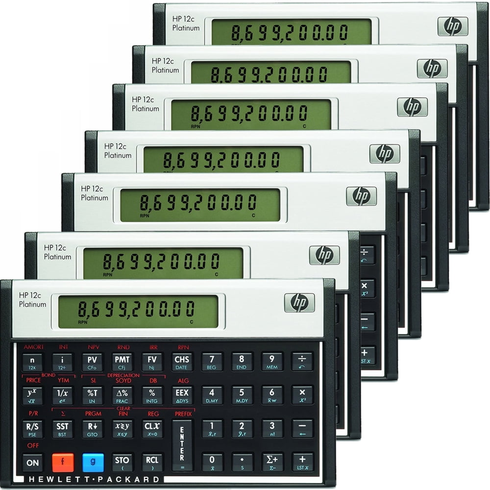 HP 12C Platinum Financial Calculator HEWF2231AA - 7 Count - Walmart.com