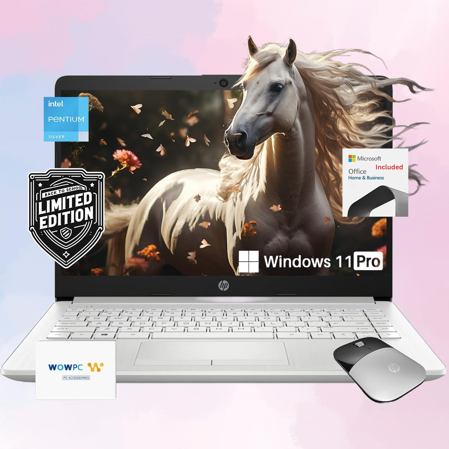 HP 14" Back to School Limited Edition Laptop | 1 Year Microsoft 365 Included | Intel Quad-Core ...