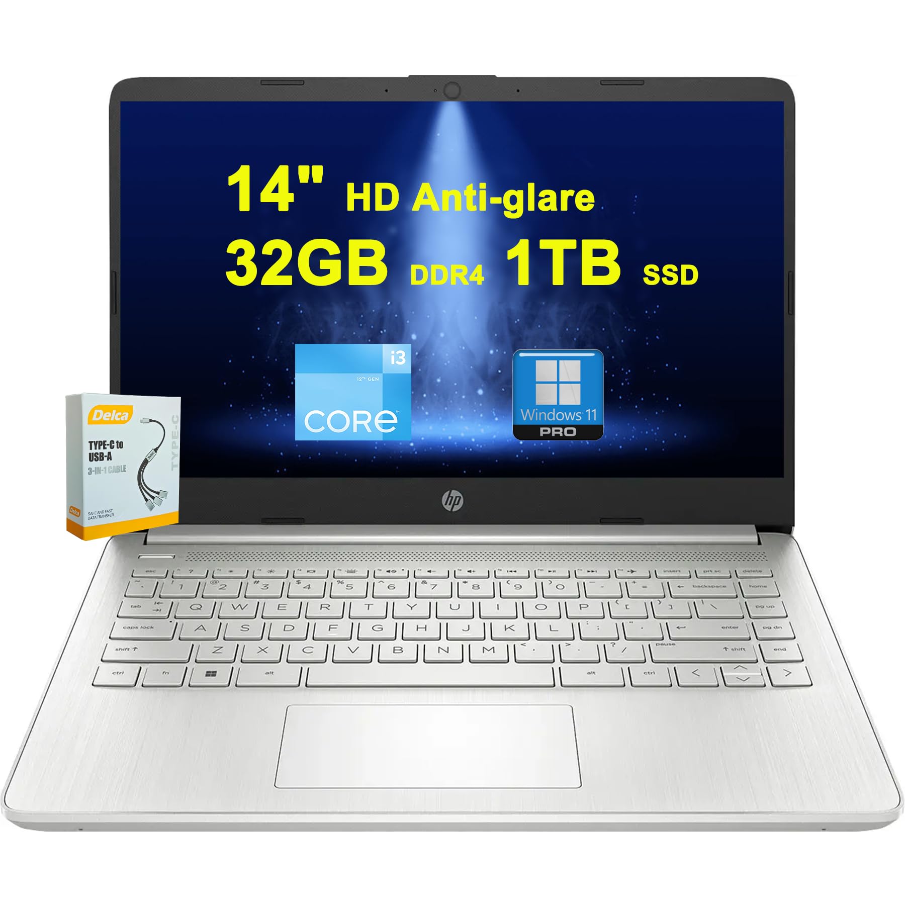 HP 14 Business Laptop | 14" HD Anti-Glare | Intel 6-core i3-1215U (>i7 ...