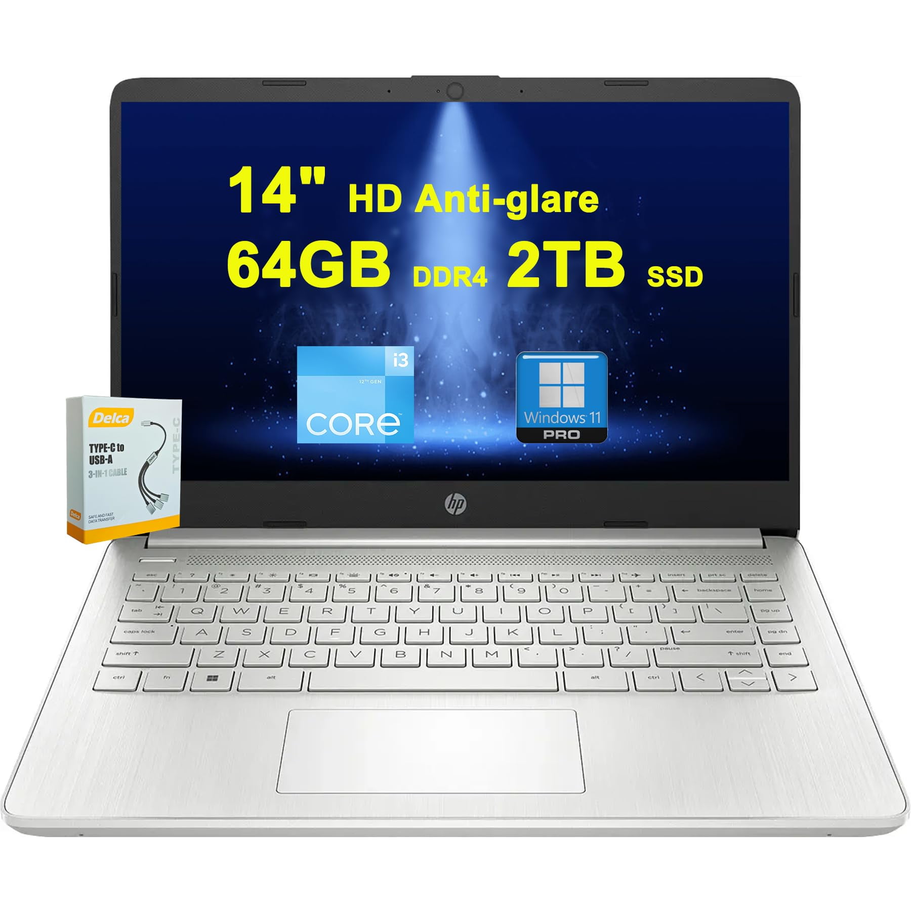 HP 14 Business Laptop | 14" HD Anti-Glare | Intel 6-core i3-1215U (>i7 ...