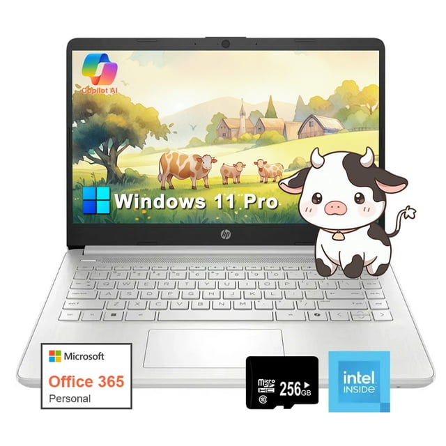 HP 14" Business Student Laptop Computer, Quad Core Intel N150 Processor ...