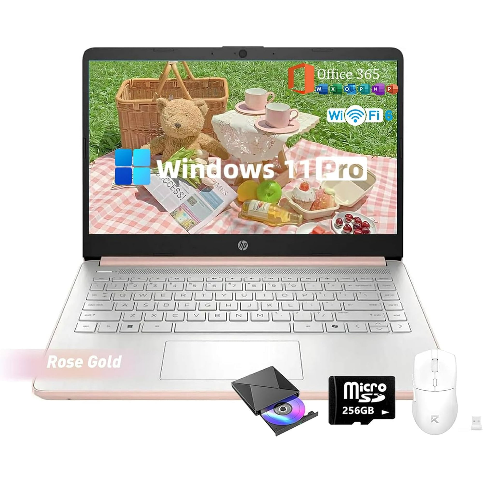 HP 14" Business & Student Portable Laptop, Intel N150 CPU, 16GB RAM ...