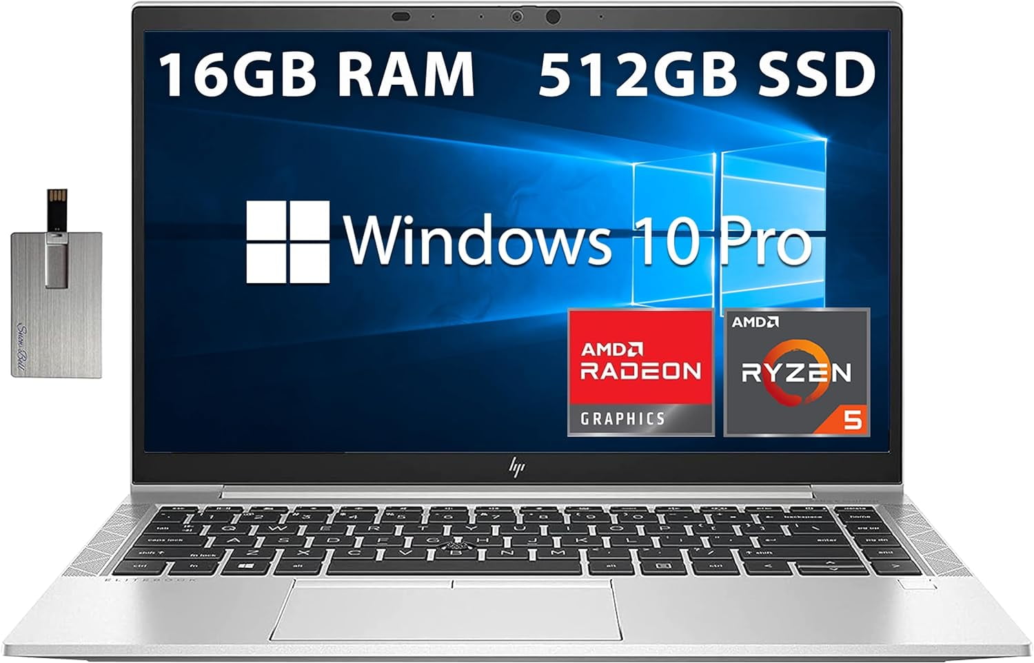 HP 14" EliteBook 845 G8 FHD Business Laptop, AMD Ryzen 5 PRO 5650U ...