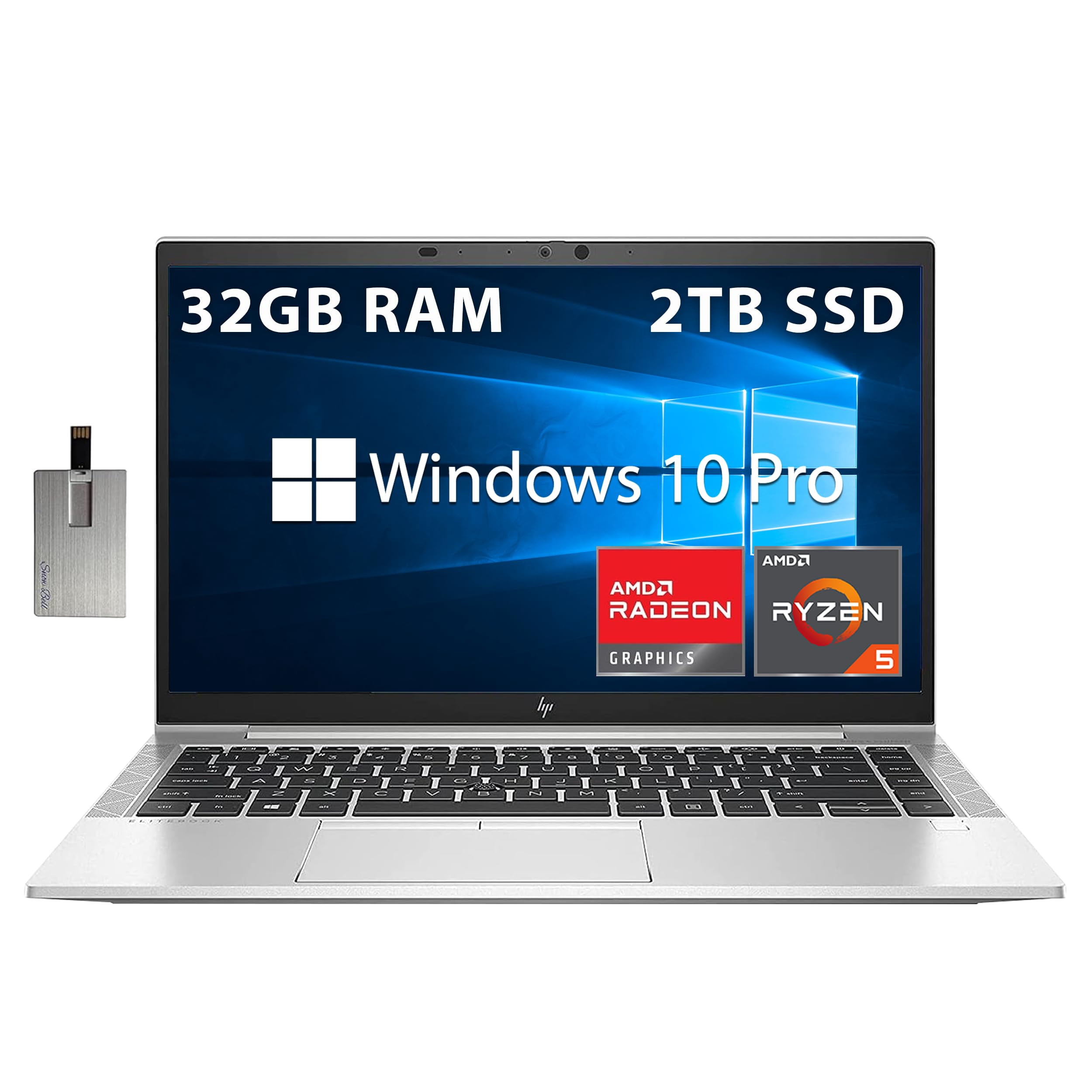 HP 14" EliteBook 845 G8 FHD Business Laptop, AMD Ryzen 5 PRO 5650U ...