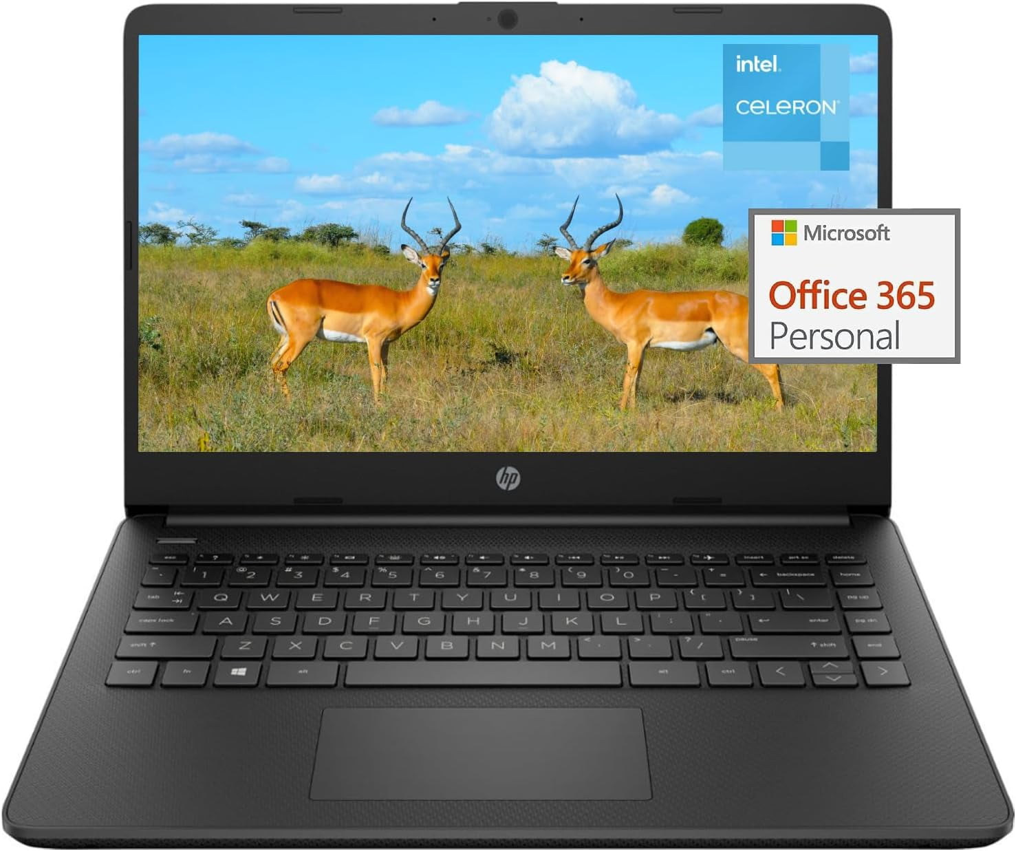 HP 14" Everyday Laptop Computer, Intel Quad-Core N4120, 16GB RAM, 384GB ...
