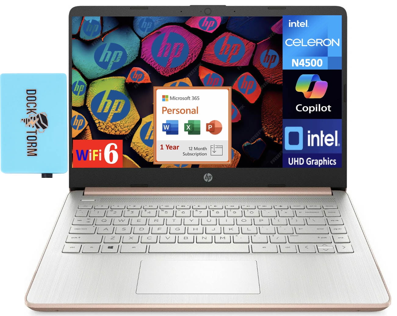 HP 14 Everyday Value Laptop 14.0in HD Display (Intel Celeron N4500, 8GB ...