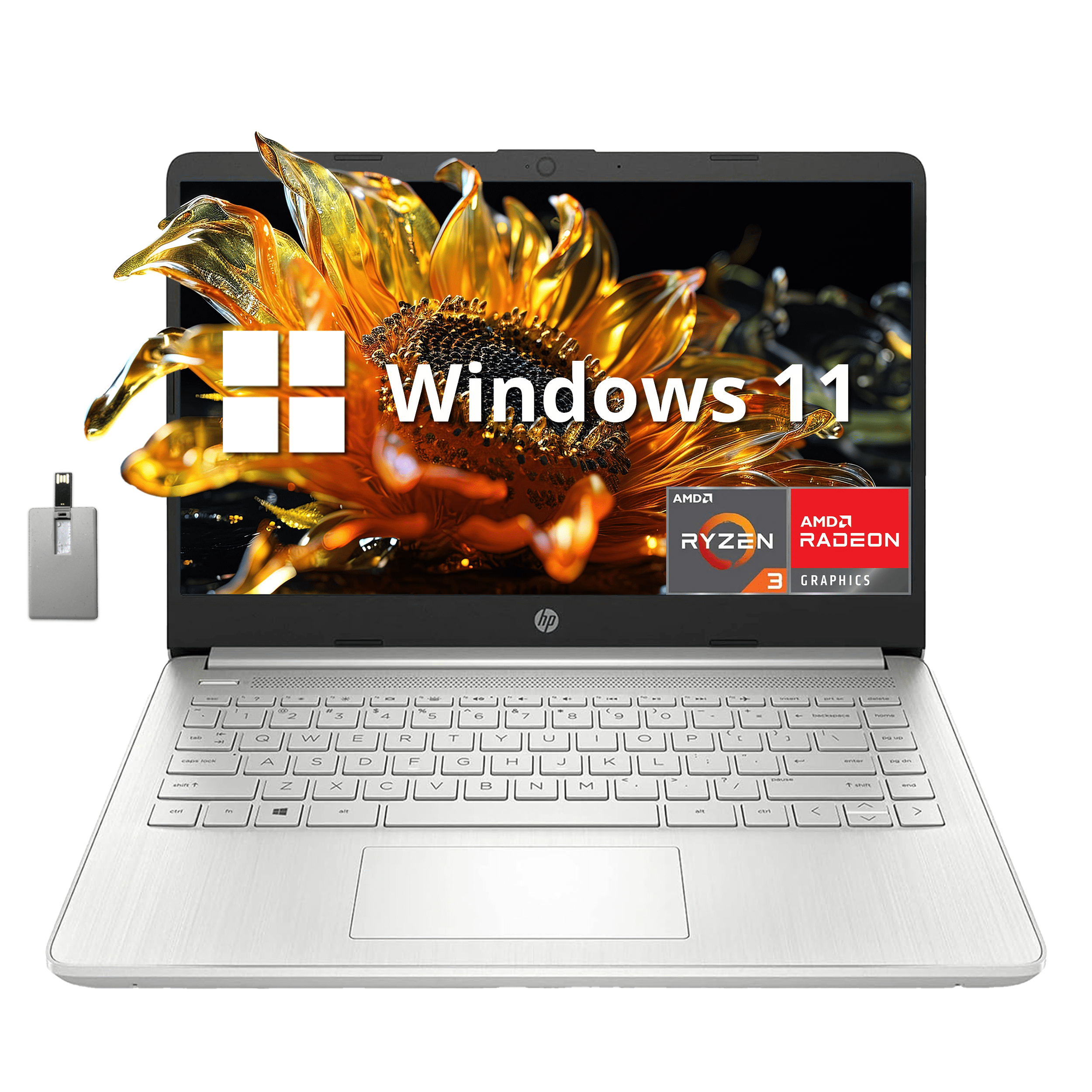 HP 14" FHD IPS Laptop, AMD Ryzen 3 3250U Processor, 16GB RAM, 1TB PCIe ...