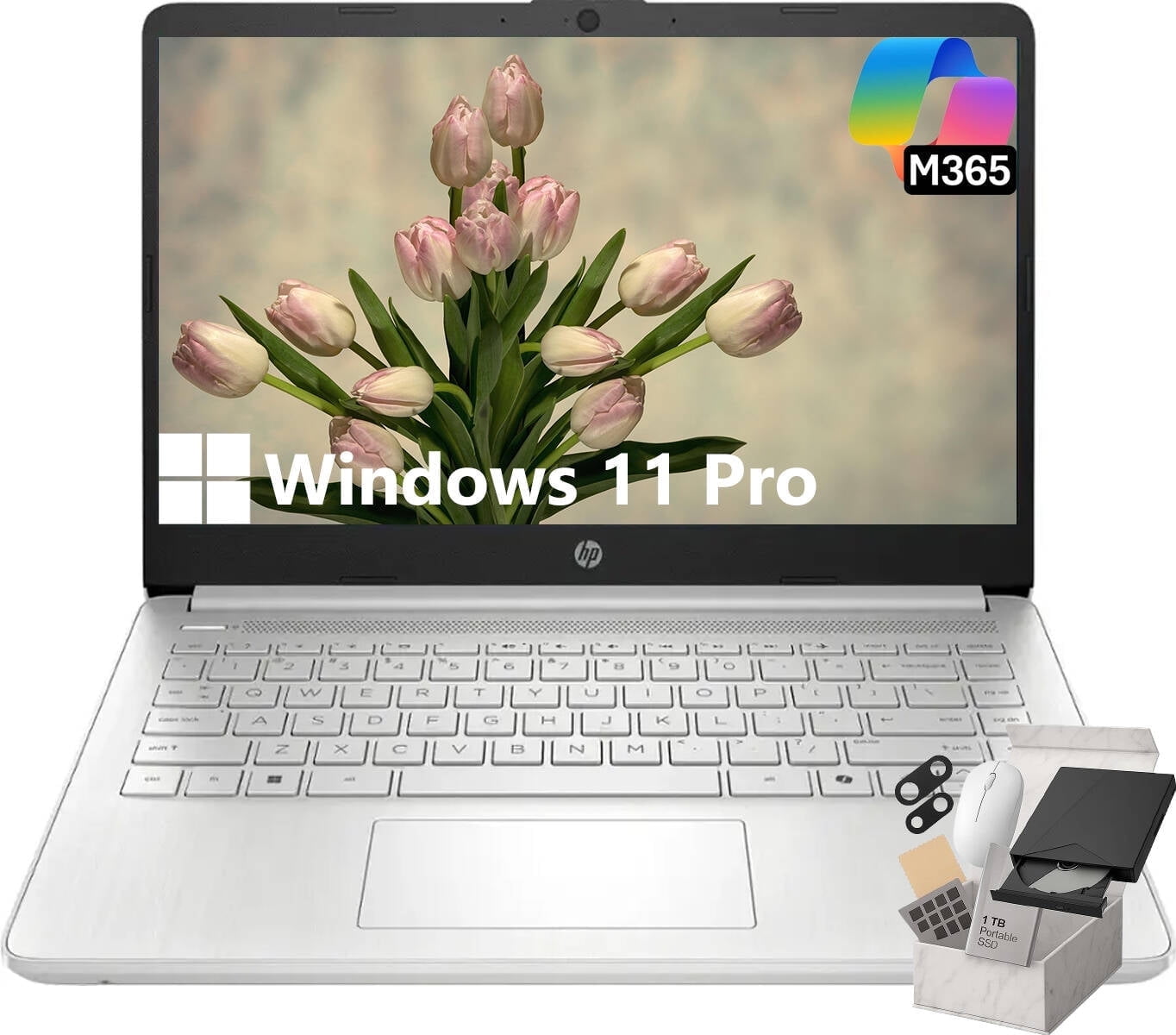 HP 14" Flagship Everyday Laptop Computer, 16G RAM, 128G UFS, 256G SD ...