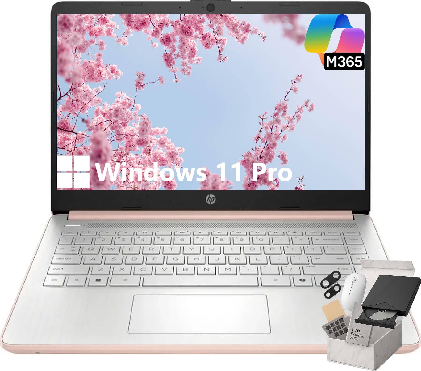 HP 14" Flagship Everyday Laptop Computer, 32G RAM, 128G UFS, 256G SD ...