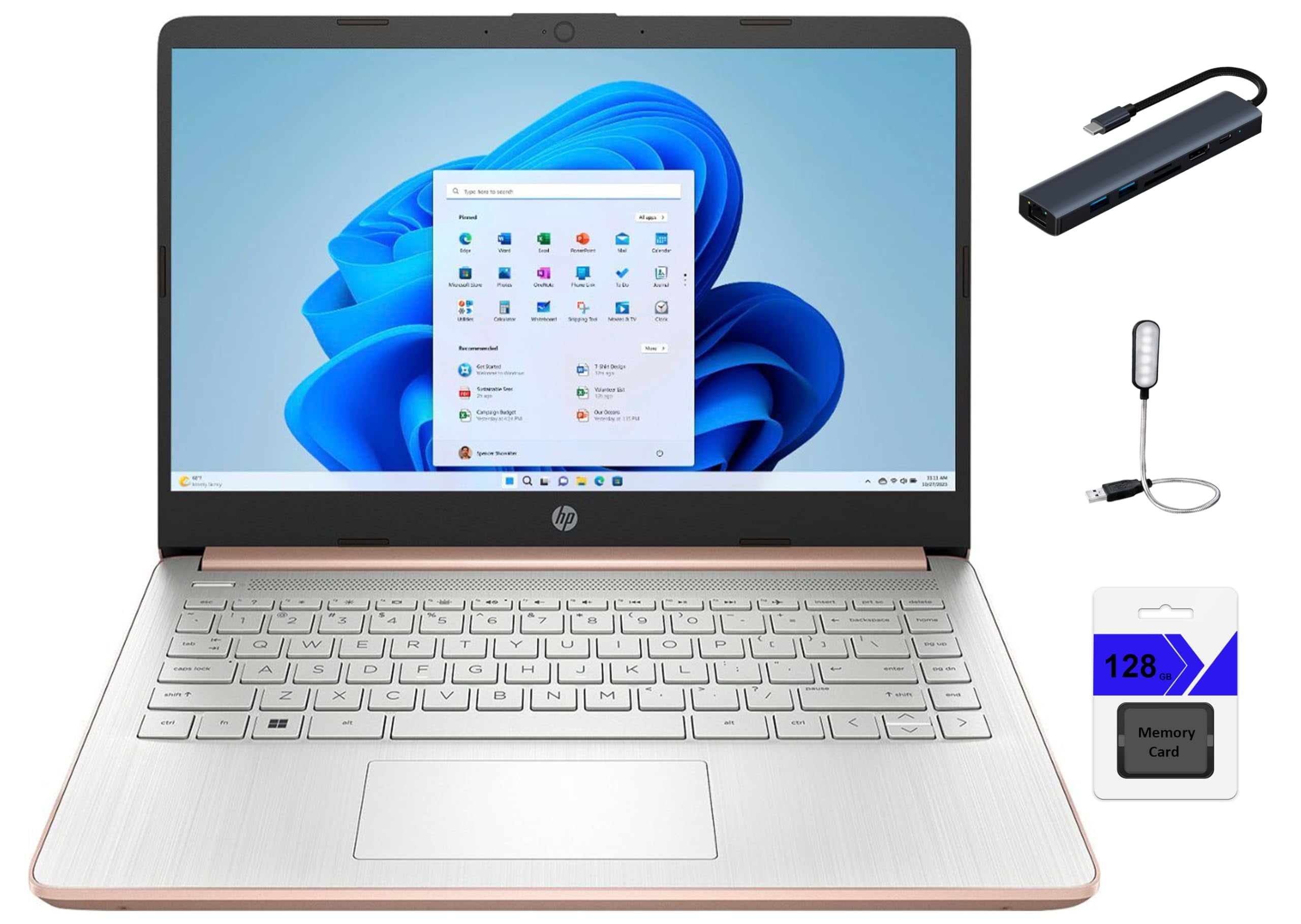 HP 14" HD (1366 x 768) Display Laptop, Intel Celeron N4120, 1.1GHz ...