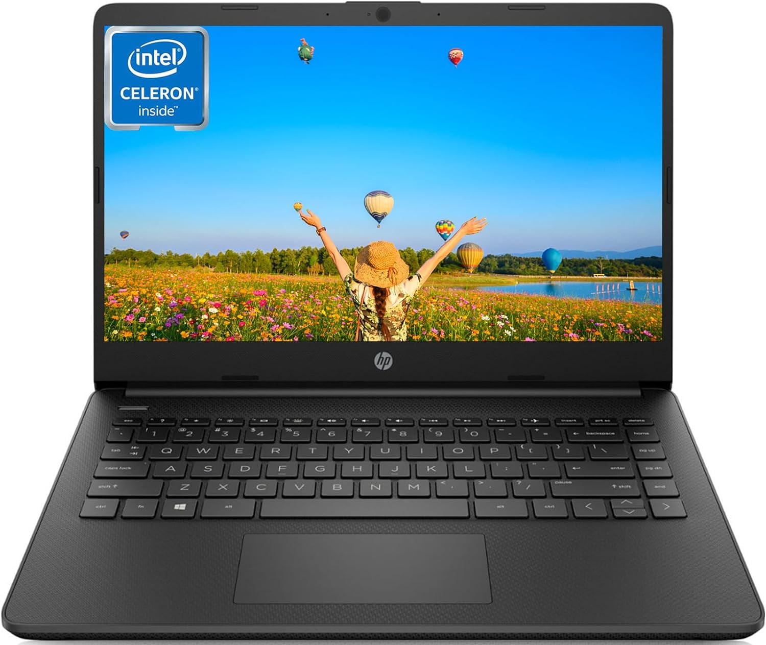 "HP 14"" Laptop - Quad-Core, 8GB, 64GB+256GB Micro SD, UHD Graphics ...