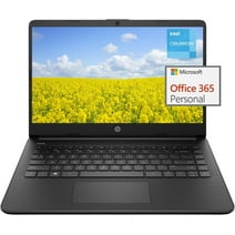 HP 14 Laptop, Intel Celeron N4000, 4GB SDRAM, 64GB eMMC, Office 365 ...