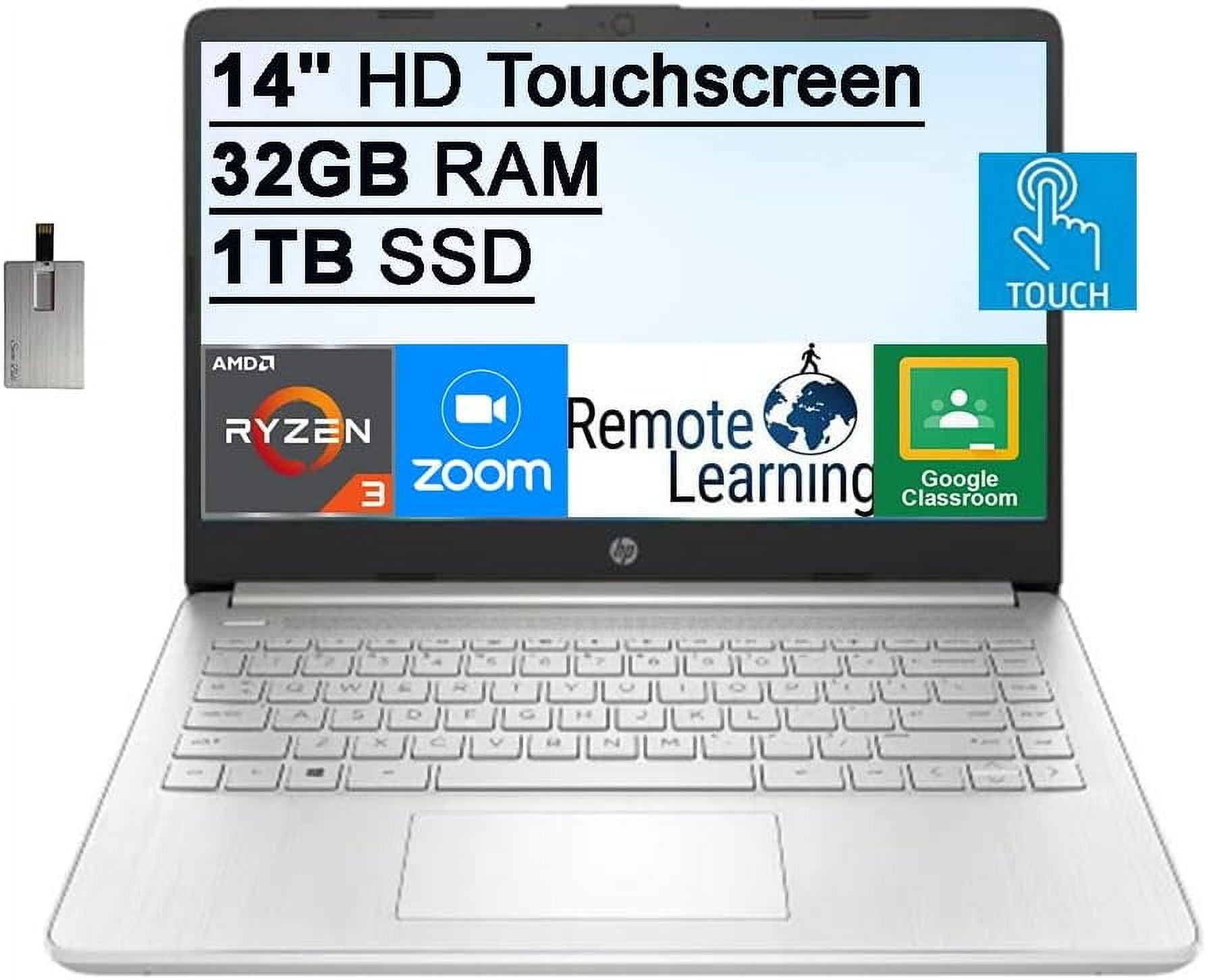 HP 14" HD Touchscreen Laptop Computer, AMD Ryzen 3-3250U Processor ...
