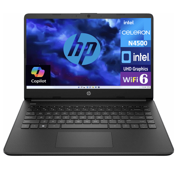 HP 14 Home and Business Laptop 14.0" HD HD Display (Intel Celeron N4500 ...