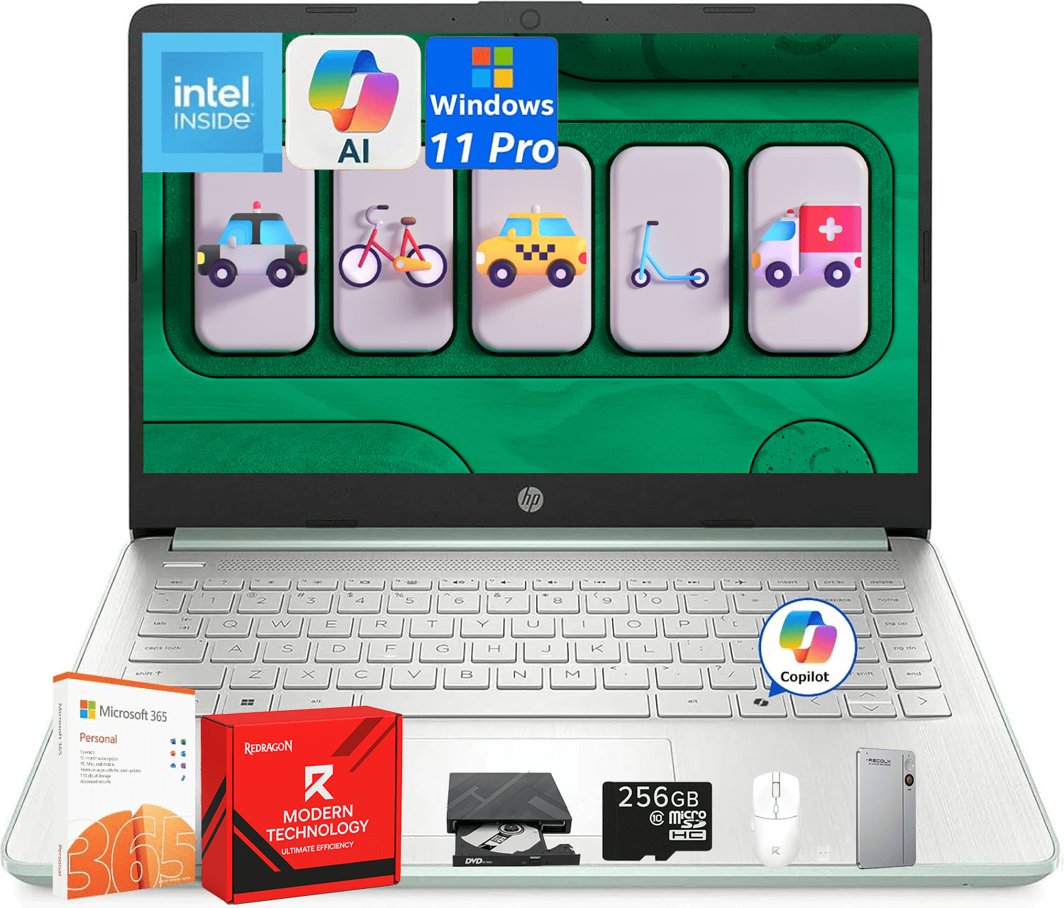 HP 14 Inch AI Laptop for Business, Intel N150 Processor, 16 GB RAM, 384 ...