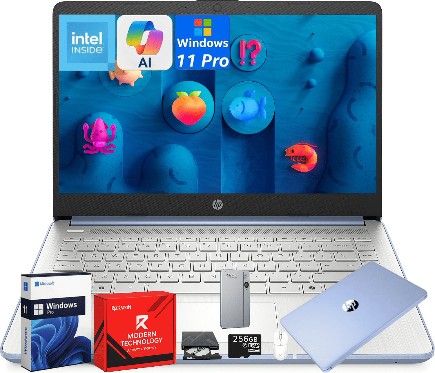 HP 14 Inch AI Laptop for Business, Intel N150 Processor, 16 GB RAM, 384 ...