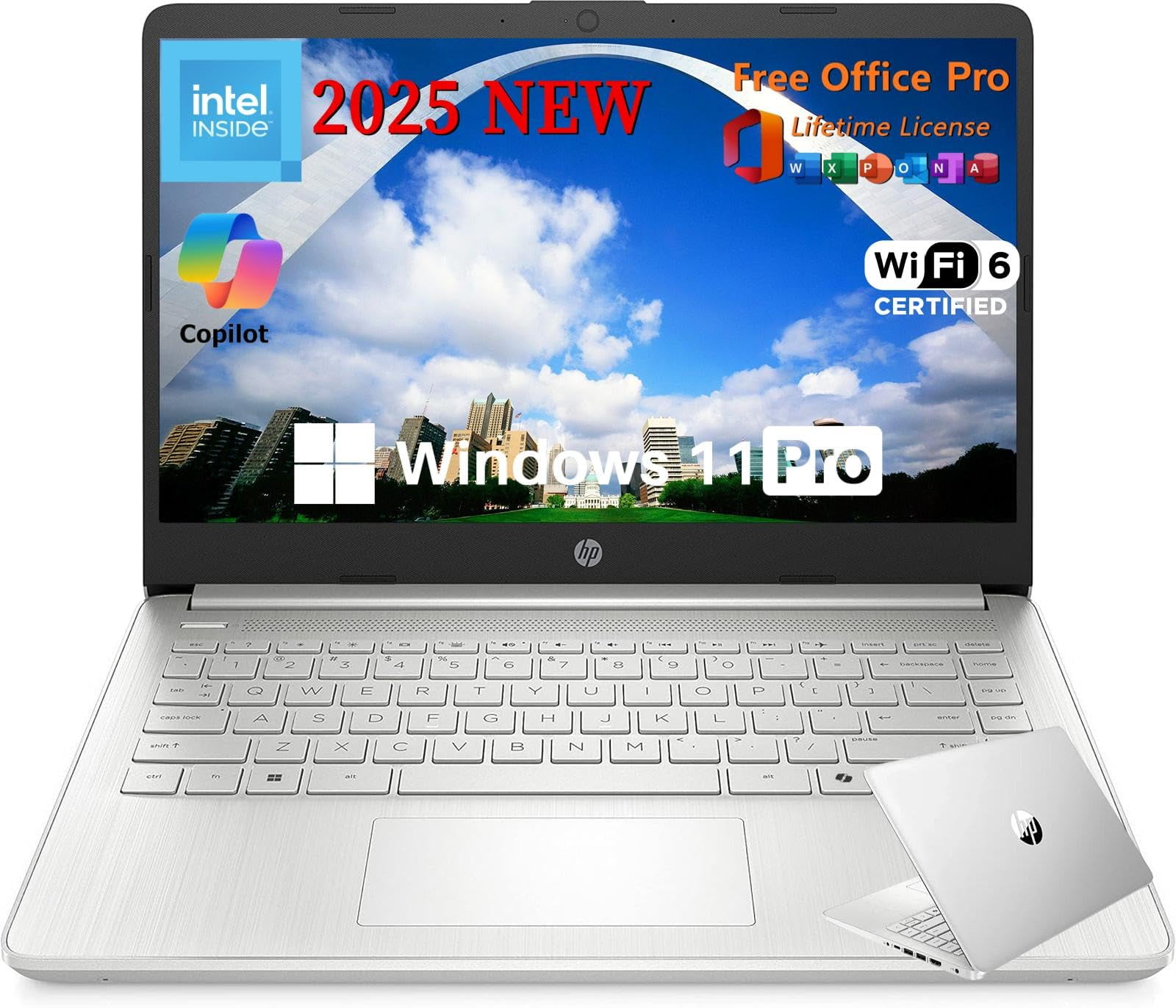 HP 14 Inch Business Student Laptop Computer, Intel N150 Processor, 16GB ...