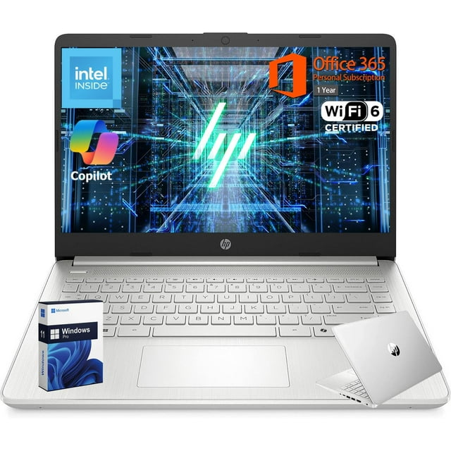 HP 14 Inch Business Student Laptop Computer, Intel N150 Processor, 16GB ...