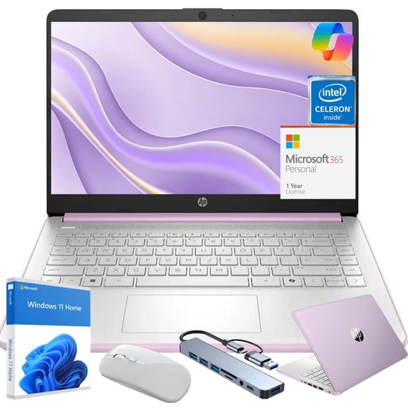 HP 14-Inch Laptop, Intel N150 up to 2.8GHz, 16GB RAM, 128GB , Windows ...