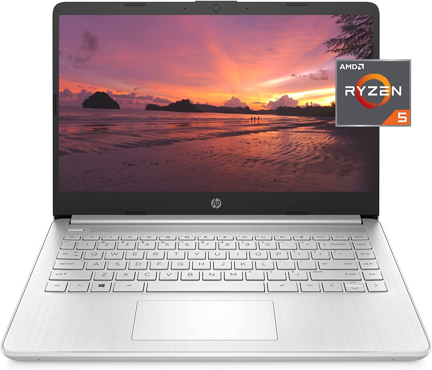 HP 14 Laptop, AMD Ryzen 5 5500U, 8 GB RAM, 256 GB SSD Storage, 14-inch ...