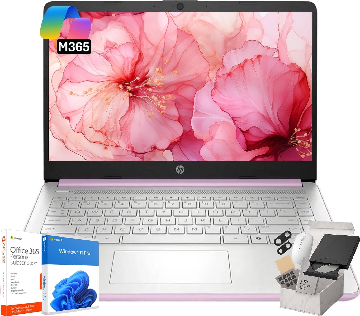 HP 14" Laptop Computer - HD Thin and Light Laptop • Intel 4-Core N150 ...