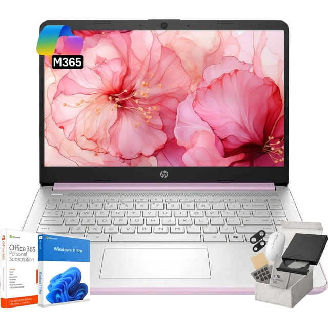 HP 14" Laptop Computer - HD Thin and Light Laptop • Intel 4-Core N150 ...