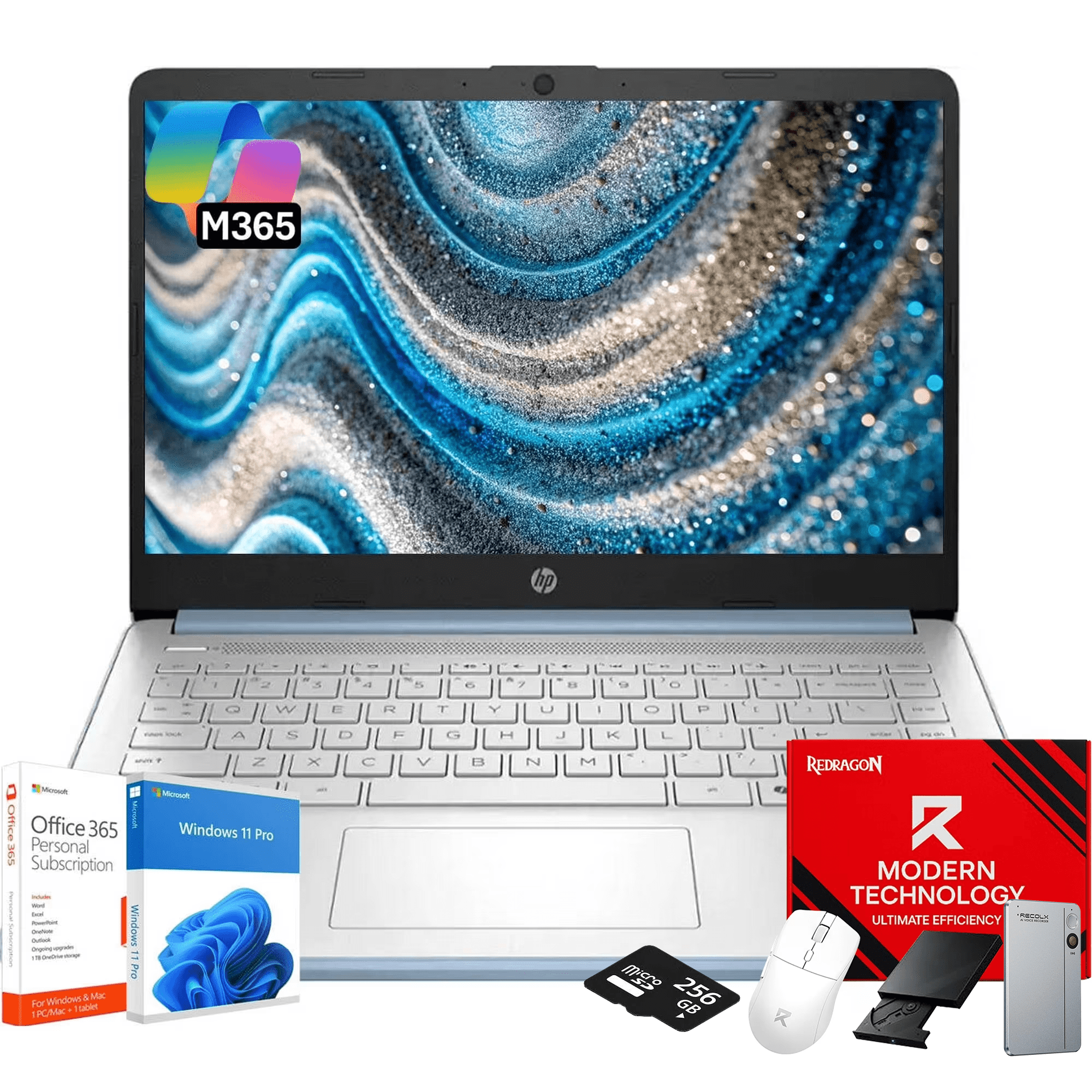 HP 14" Laptop Computer - HD Thin and Light Laptop • Intel 4-Core N150 ...