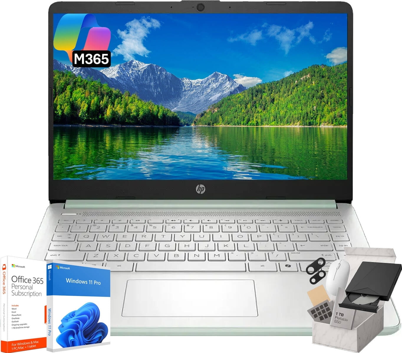 HP 14" Laptop Computer - HD Thin and Light Laptop • Intel 4-Core N150 ...