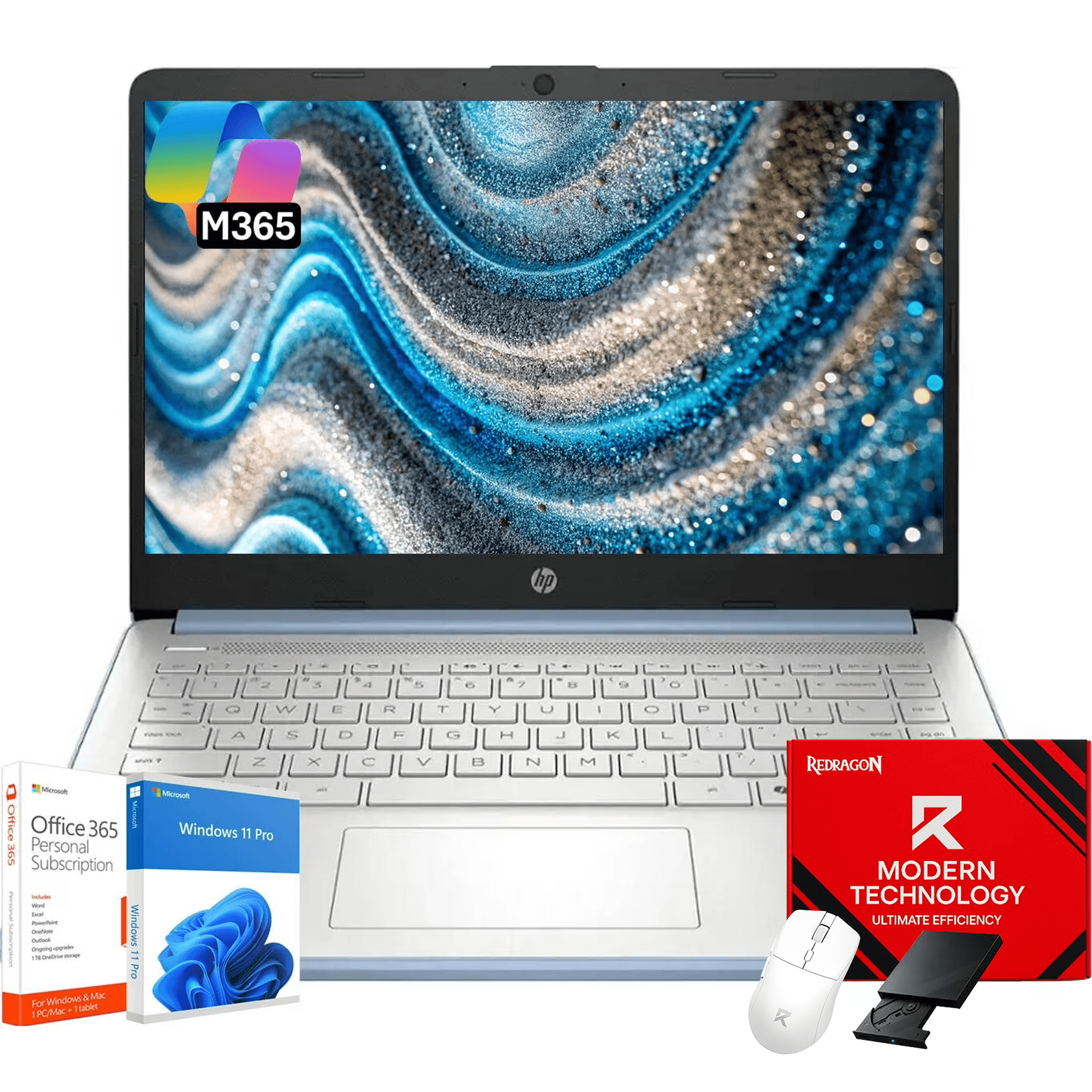 HP 14" Laptop Computer - HD Thin and Light Laptop • Intel 4-Core N150 ...