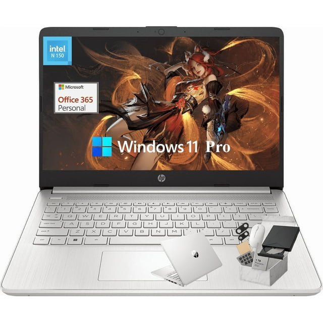HP 14" Laptop Computer, Intel N150 CPU(Beats N4120), 8GB RAM, 128GB ...