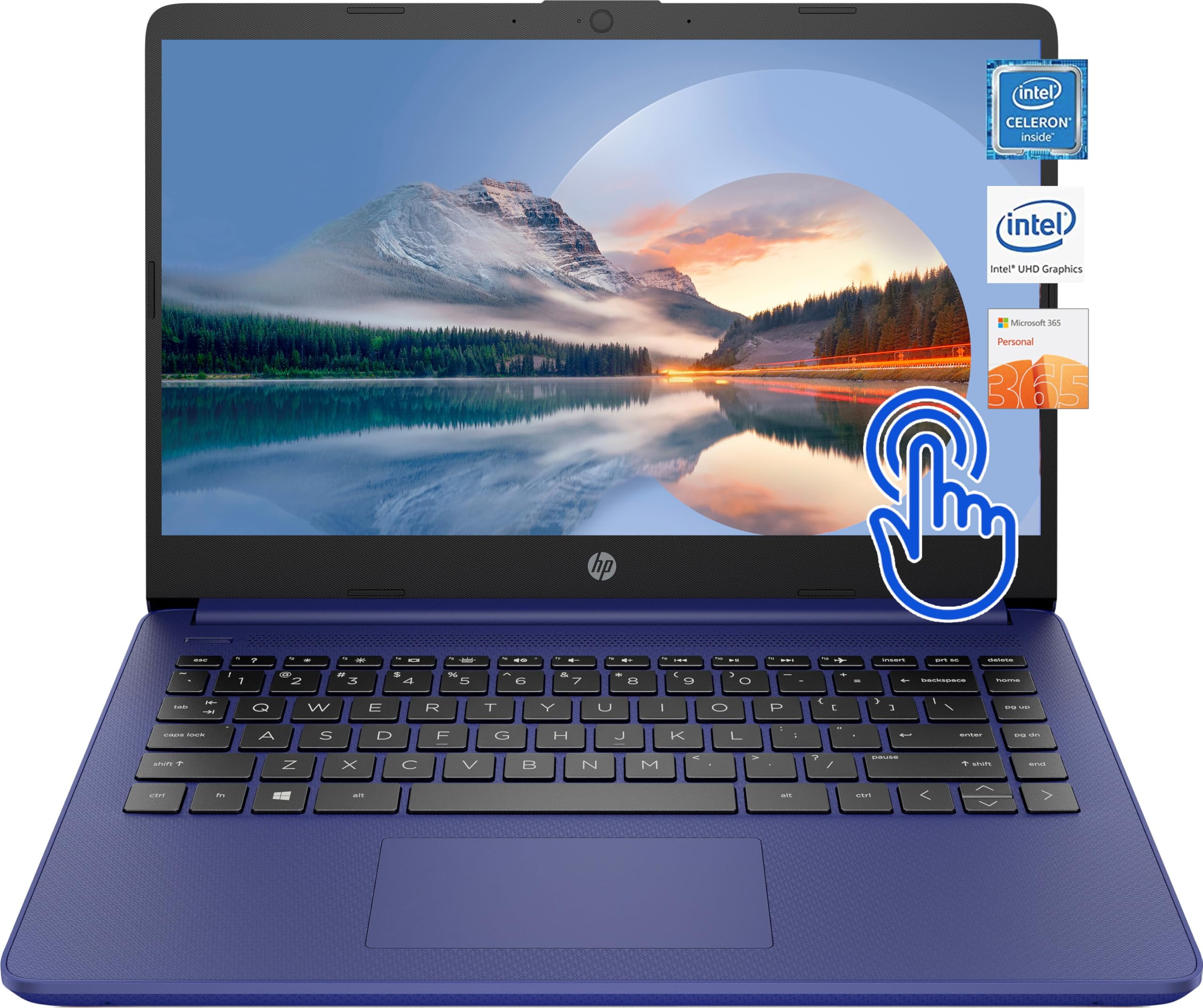 HP 14 Laptop, Intel Celeron N4020, 8GB RAM, 128GB Storage (64GB eMMC+ ...