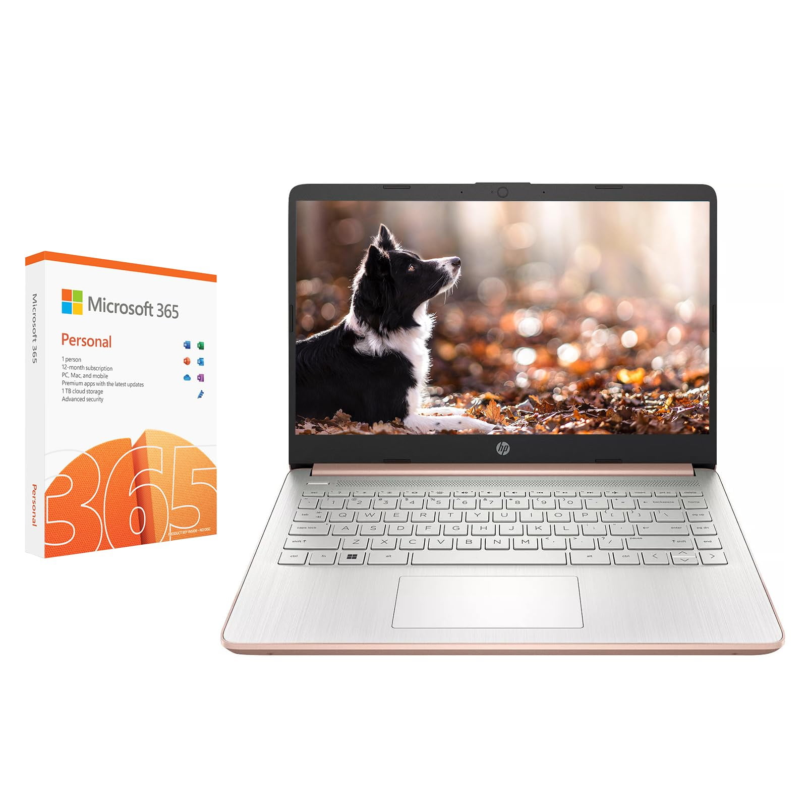 HP 14” Laptop Rose Gold, Intel Celeron N4120, 8 GB RAM, 128 GB eMMC ...