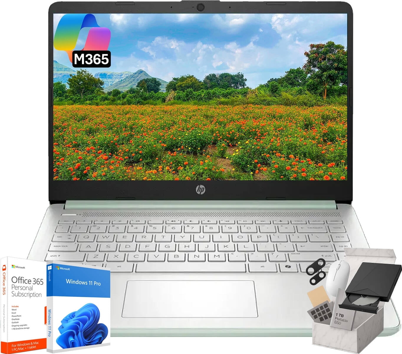 HP 14 Laptop Student Business Computer - 1-Year Microsoft Office 365 ...