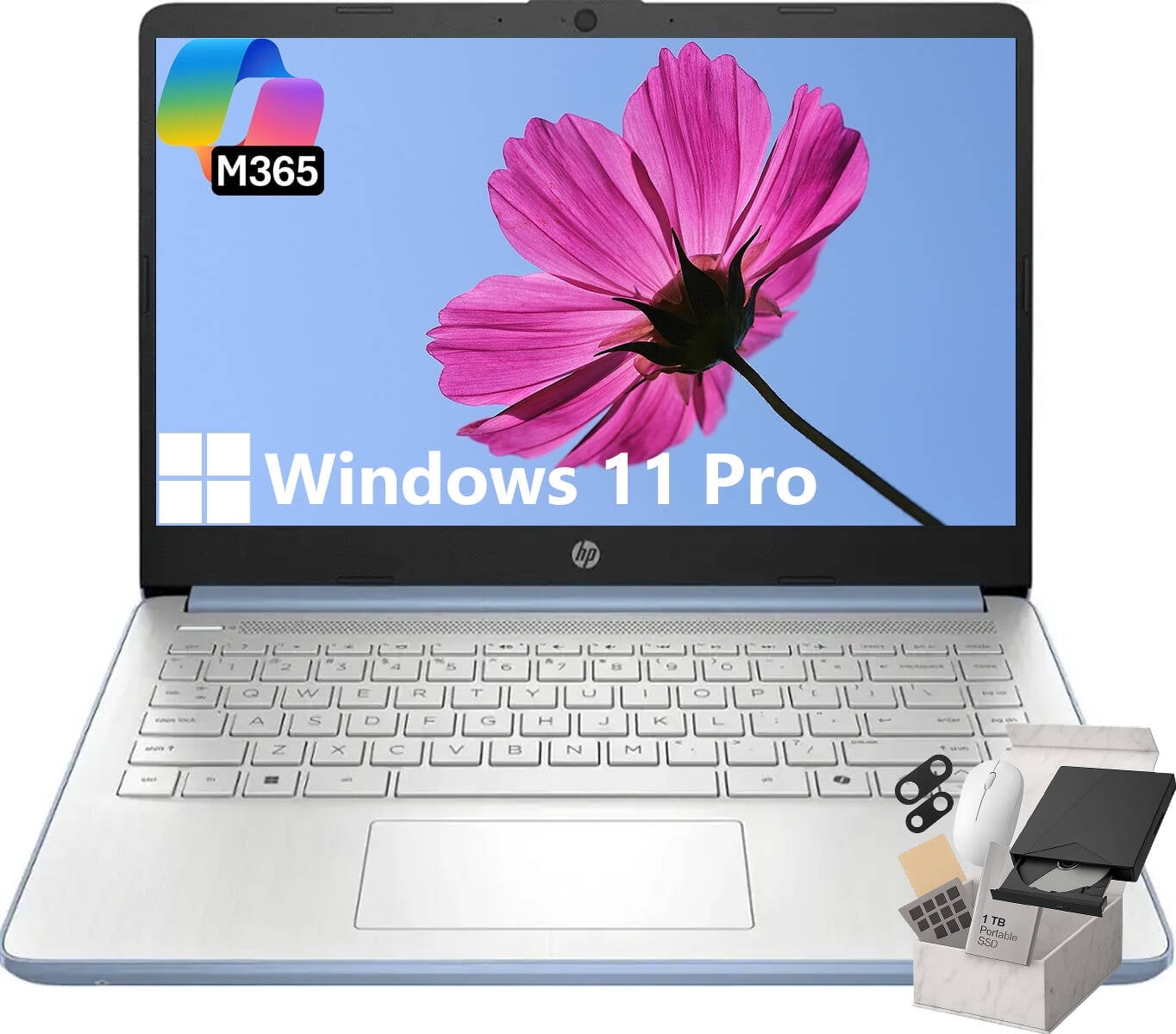 HP 14" Laptop Student Business Computer, Intel N150 Processor, 1-Year ...